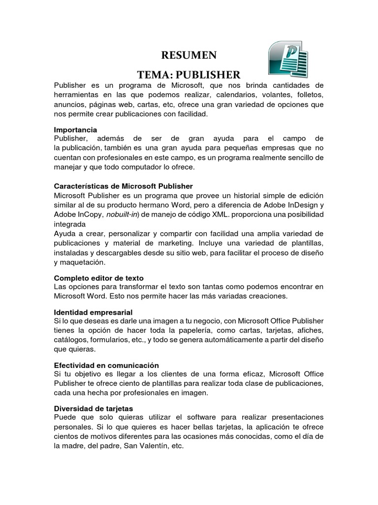 Publisher Resumen | PDF