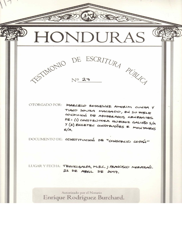 Escritura de Constitucion PDF | PDF