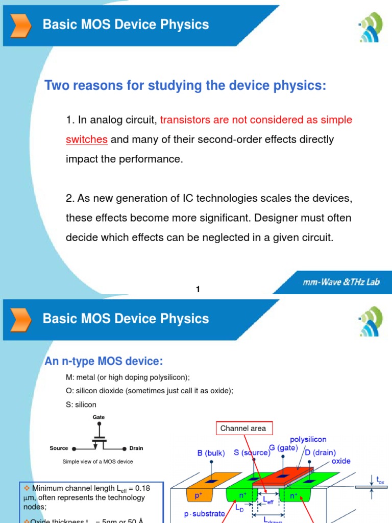 IC Design 3 - Basic MOS Device Physics | PDF | Mosfet | P–N Junction