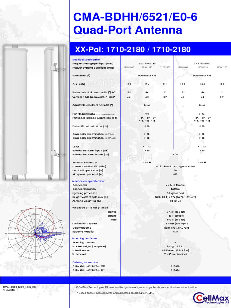 Cellmax Antena Datasheet PDF | PDF | Antenna (Radio) | Decibel