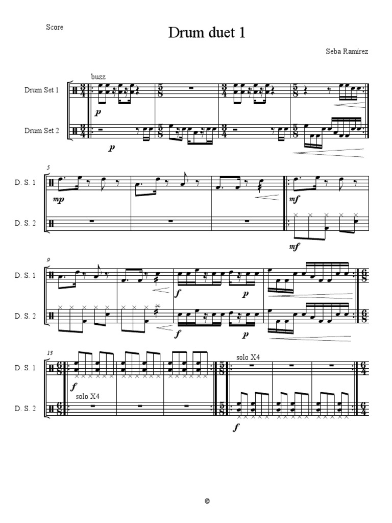 Drum Duet 1 | PDF