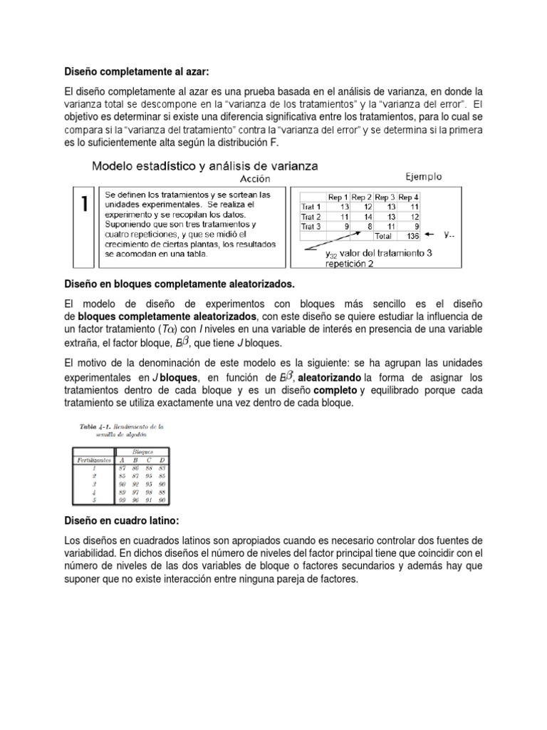 Diseño Completamente Al Azar | PDF | Science | Enseñanza de matemática