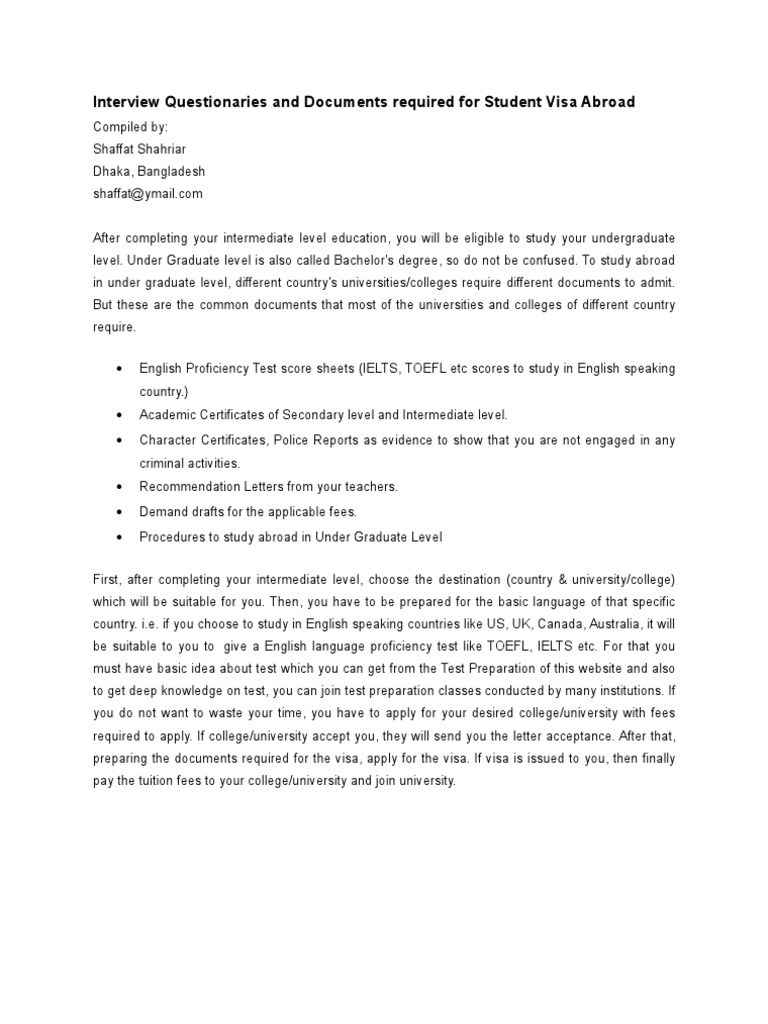 Student Visa Interview Tips | Travel Visa | International Student