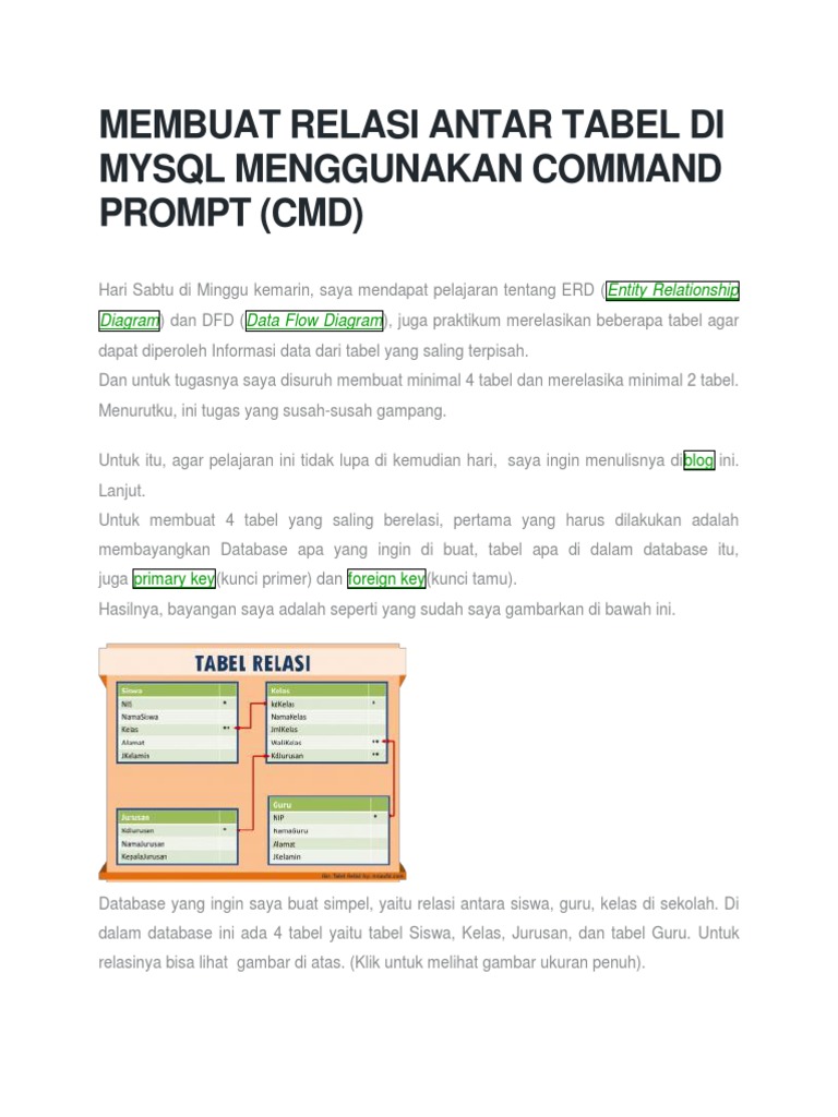 Relasi Table | PDF