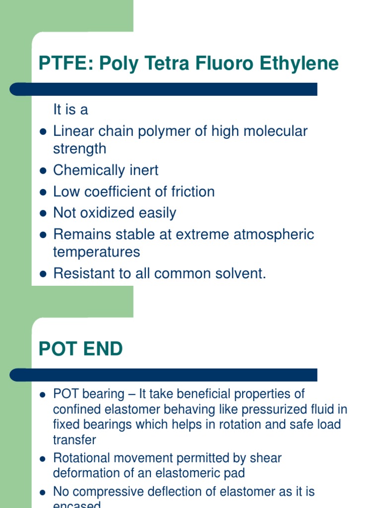 PTFE: Poly Tetra Fluoro Ethylene | PDF