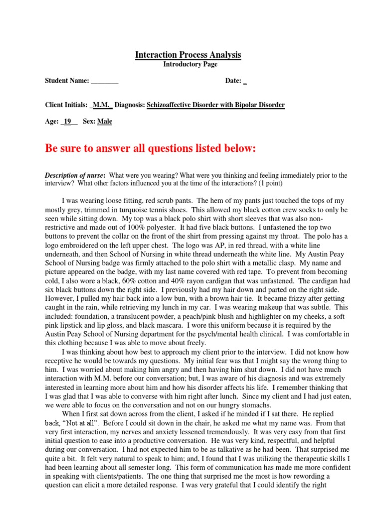 Sample IPA | PDF | Anger | Major Depressive Disorder