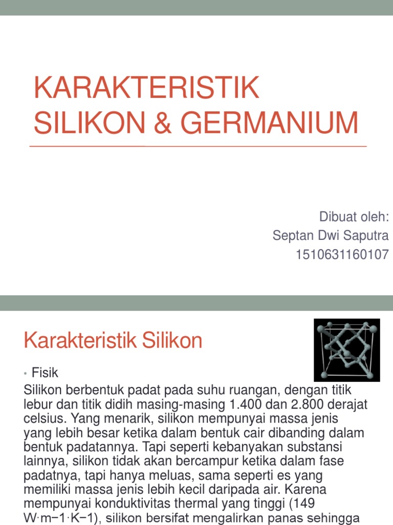 Karakteristik Silikon & Germanium | PDF
