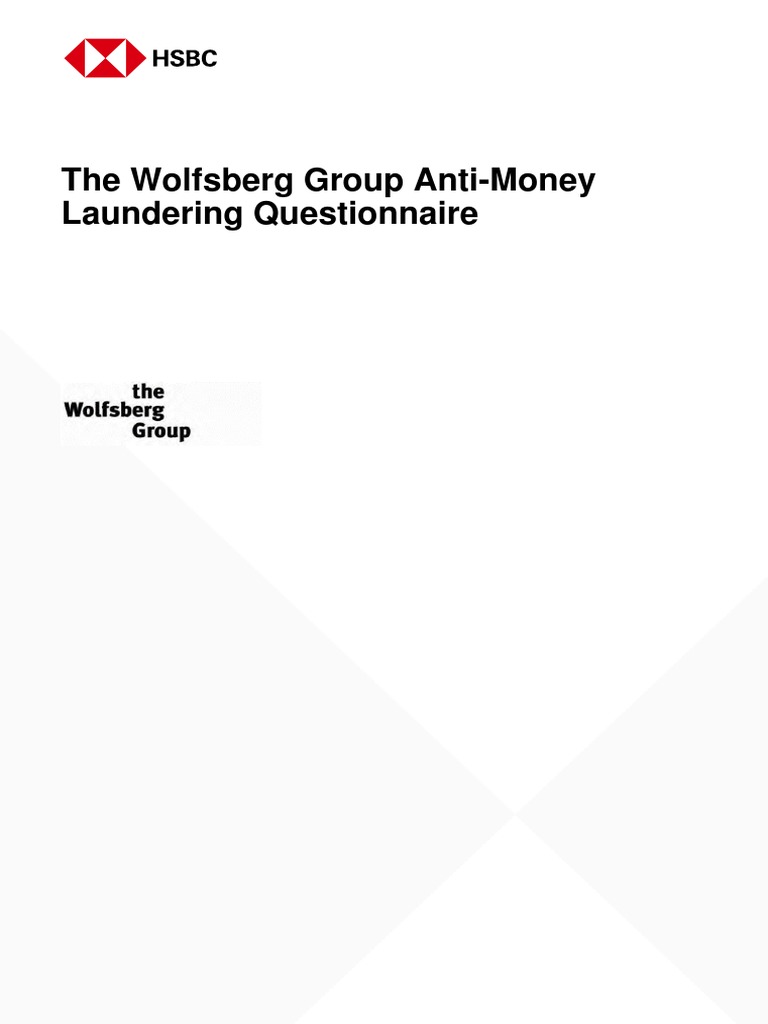The Wolfsberg Group Anti-Money Laundering Questionnaire | PDF | Money ...