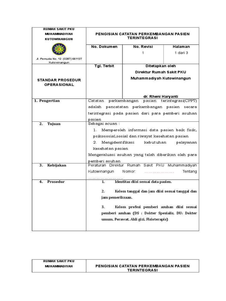 Spo Pengisian CPPT | PDF