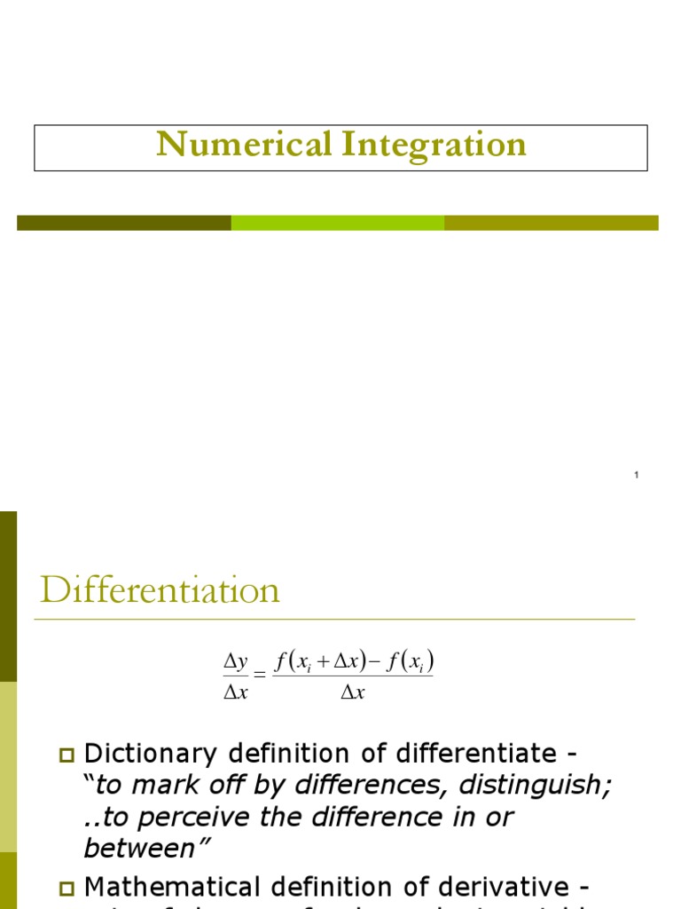 Numerical Integration | PDF | Integral | Mathematical Analysis