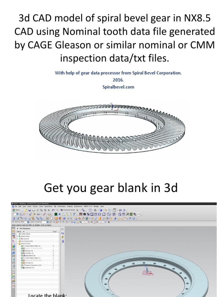 Make 3d CAD Model of Spiral Bevel.115110106 | PDF | Gear | Computer ...