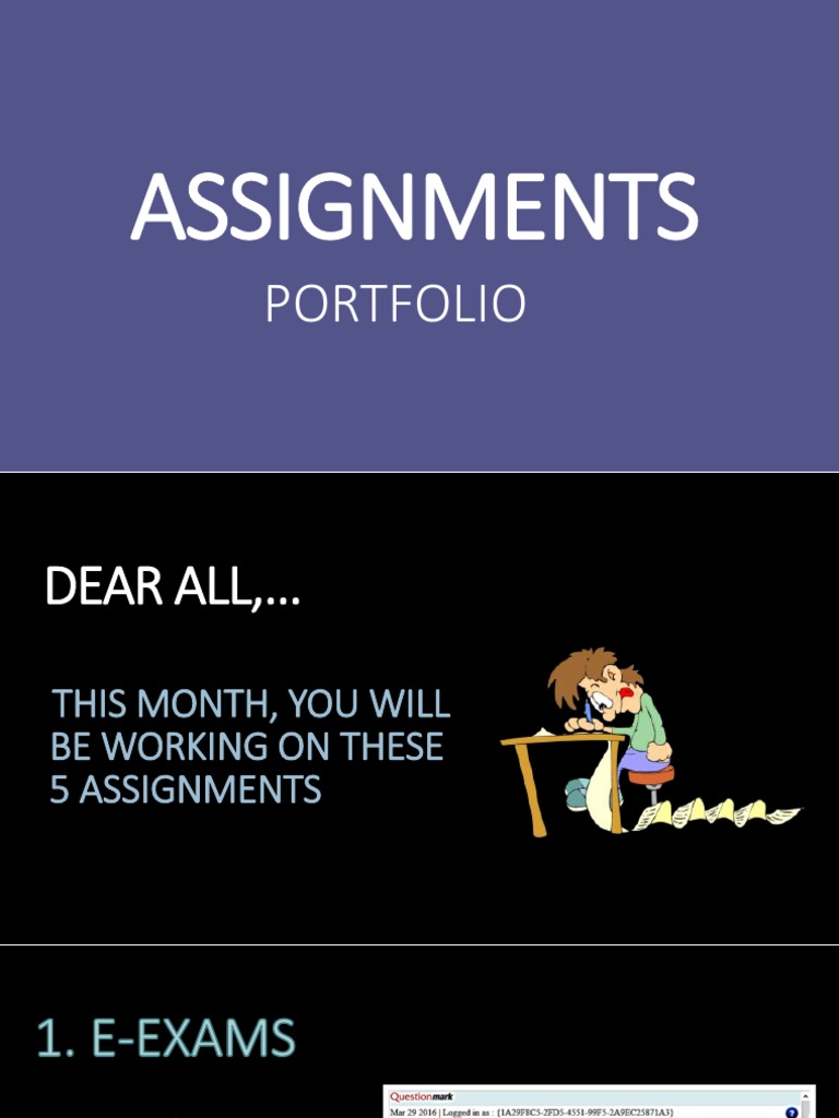 Assignments: Portfolio | PDF