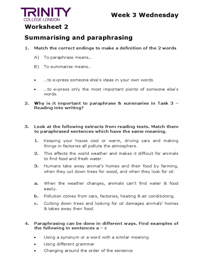 3 ISE Foundation SoW - Worksheet 2 Week 3 Wednesday | PDF | Water ...
