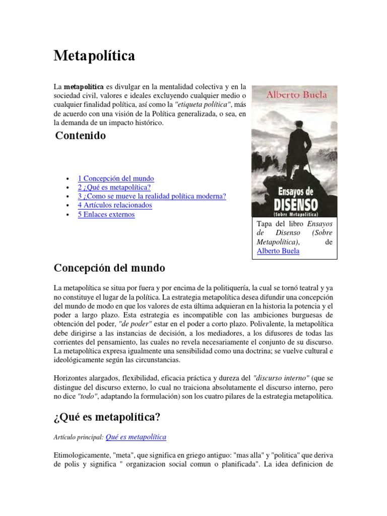 Metapedia - Metapolítica | PDF | República | Democracia