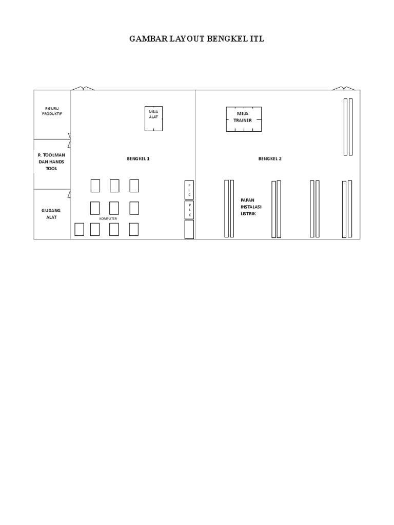 Gambar Layout Bengkel Itl 1 | PDF