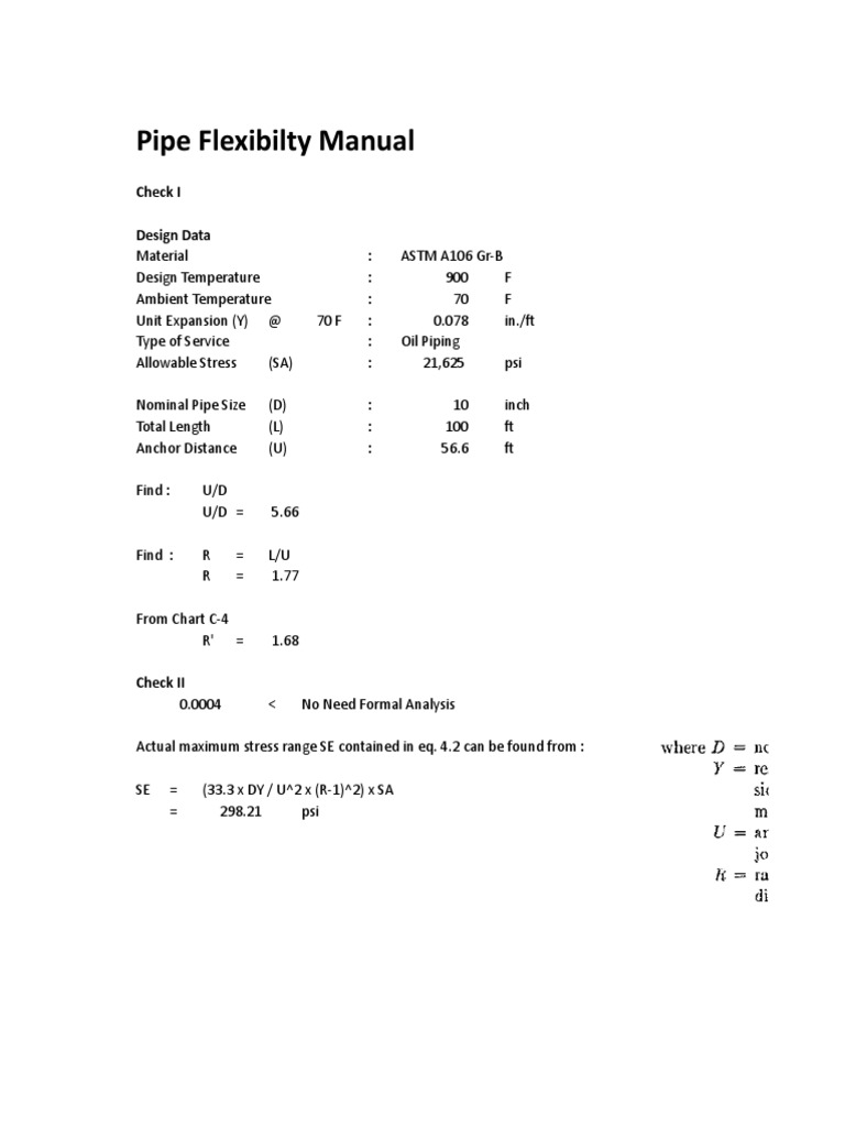 Pipe Flexibilty Manual: Check I Design Data | PDF