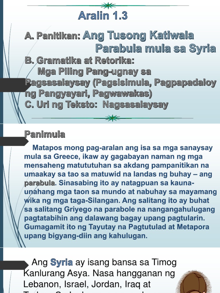 Ang Tusong Katiwala-Parabula | PDF