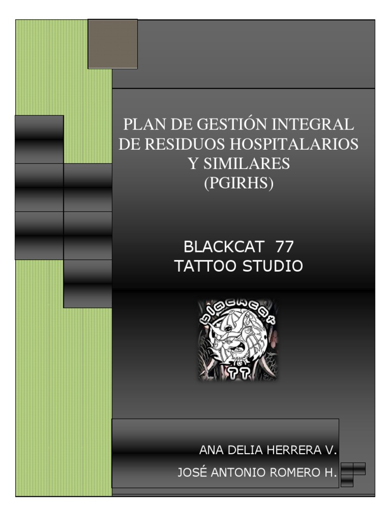 Plan de Gestión Integral de Residuos Hospitalarios y Similares Blackcat 77 Tattoo | PDF ...