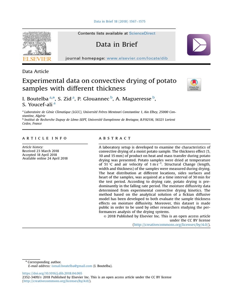 Jurnal Kentang 1 | PDF | Experiment | Temperature