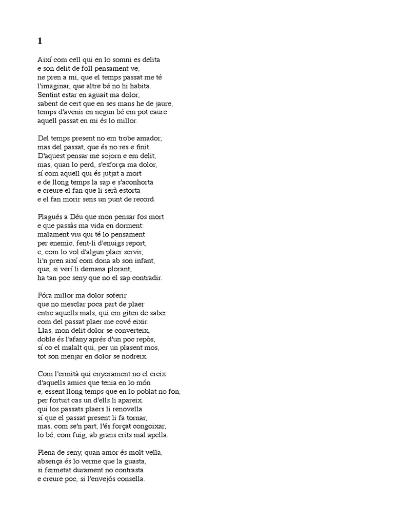 Poemas Ausiàs March | PDF