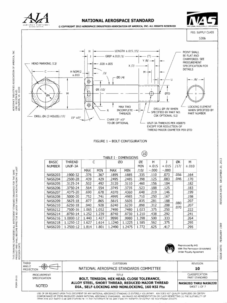 Nas6203-6220 Rev 10 PDF | PDF | Screw | Building Materials