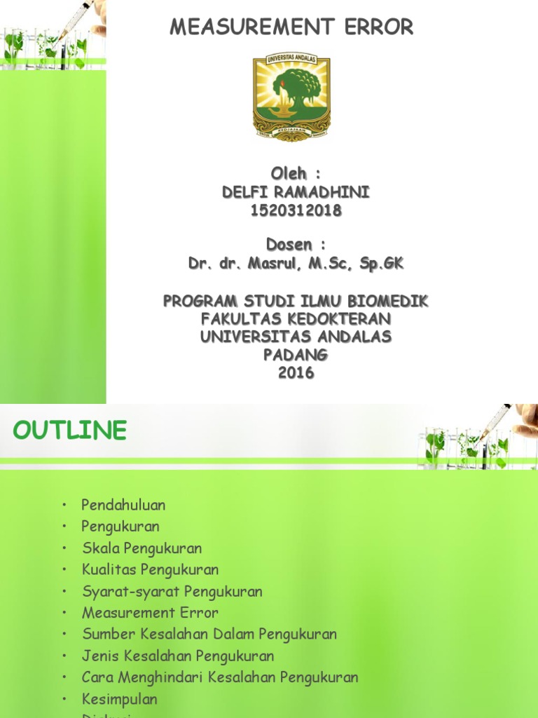 Measurement Error | PDF | Karier & Perkembangan