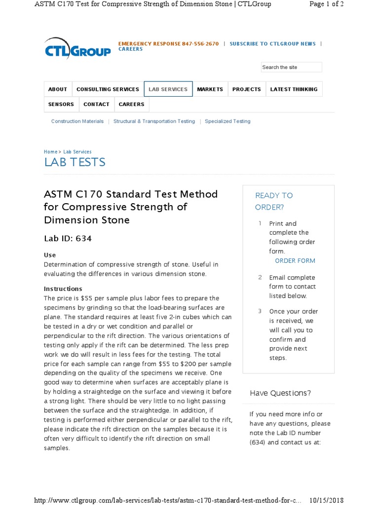 Astm c170 Standa PDF | PDF | Stress (Mechanics) | Engineering