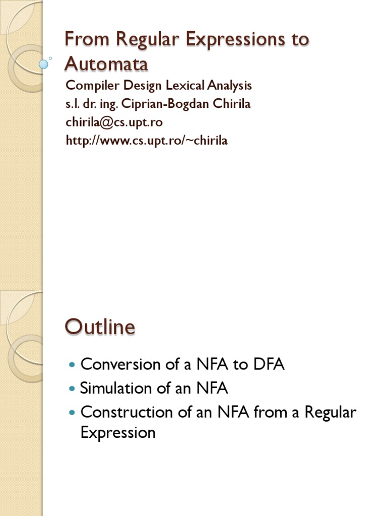 From Regular Expressions To Automata | PDF | Software Engineering ...