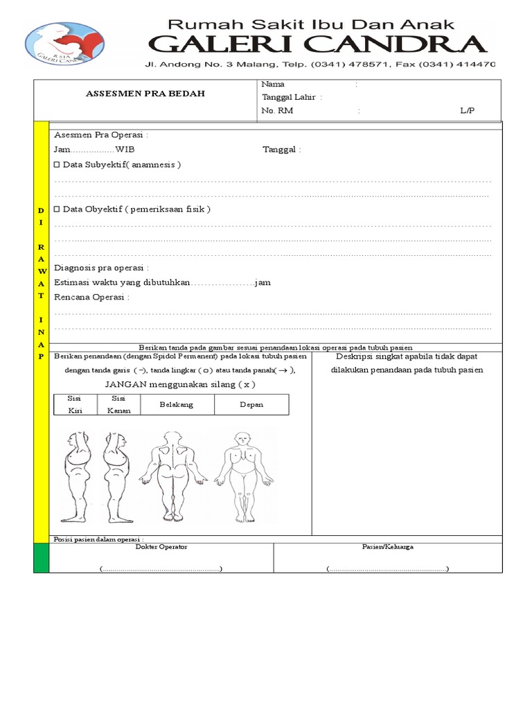 Assesmen Pra Bedah | PDF
