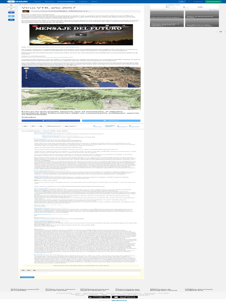 Virus VTR, Año 2057 - Curiosidades, Misterios y Conspiraciones ...