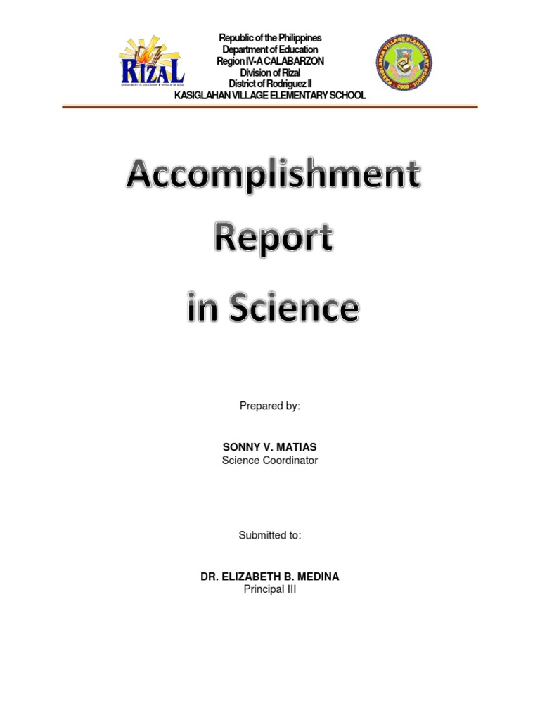 Accomplishment Report in Math | Download Free PDF | Science Education ...