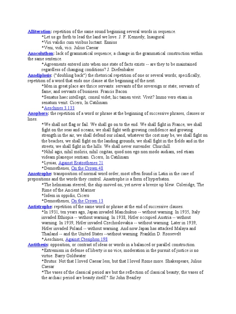 Rhetorical Devices List A-Z | PDF