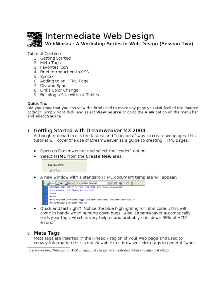 Intermediate Web Design Pdf Cascading Style Sheets Html Element