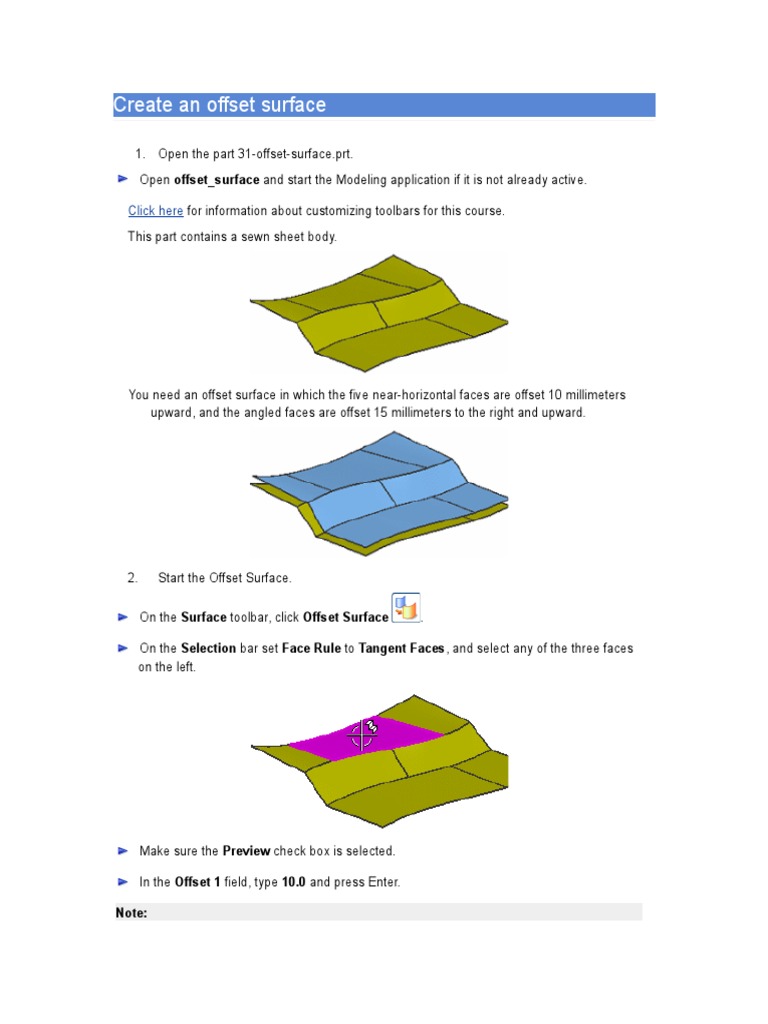 Creating Offset Surfaces in CAD | PDF | Computers