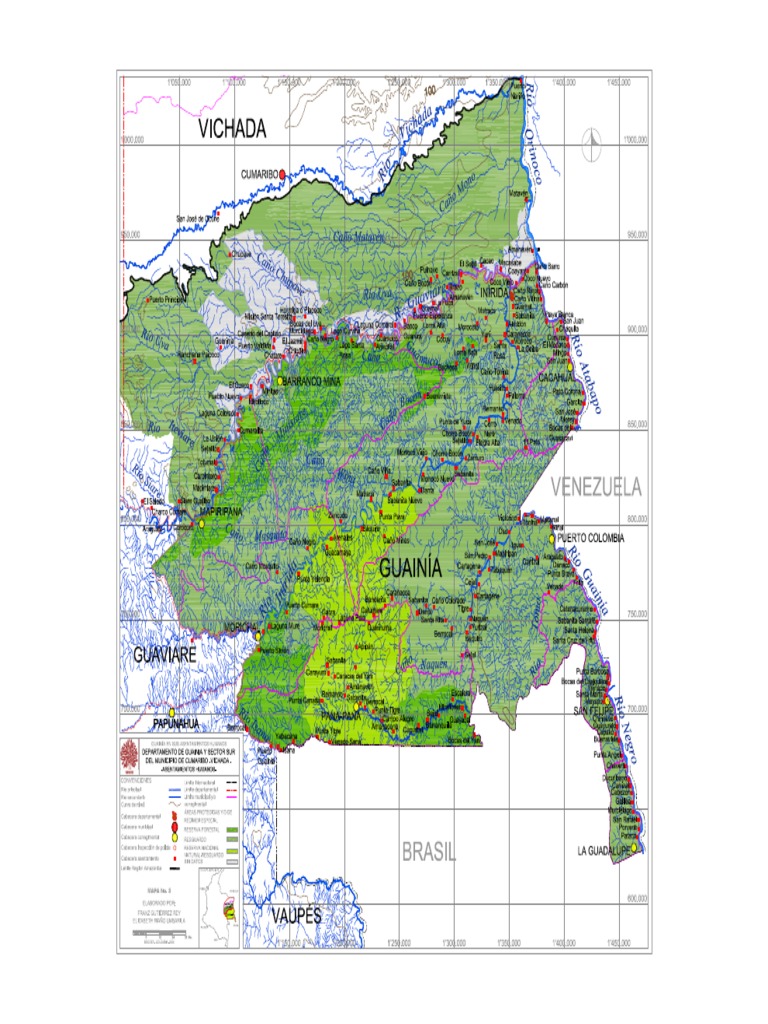 Mapa de Guainia Asentamientos Humanos | PDF