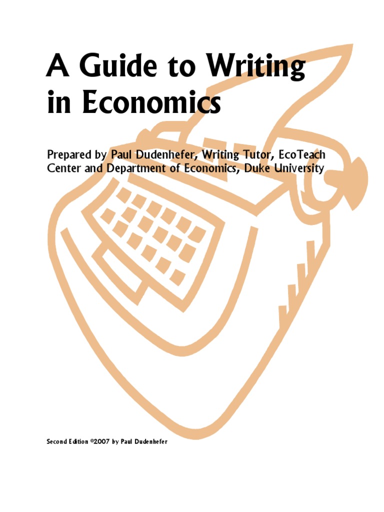 A Guide To Writing in Economics | PDF