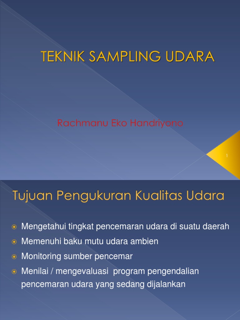 Teknik Sampling Udara | PDF