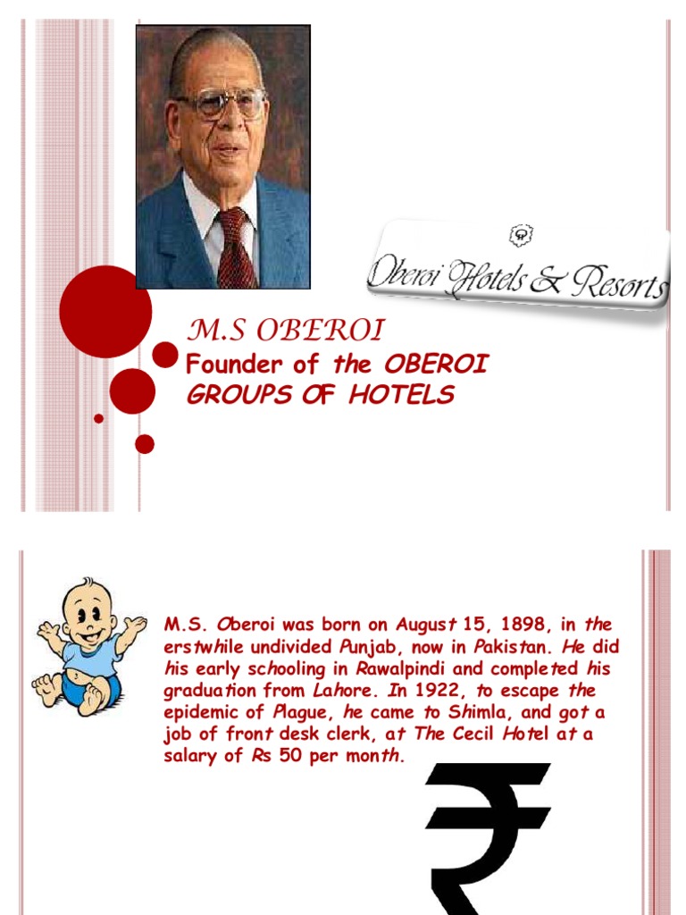 Founder of The OBEROI Groups of Hotels | PDF | Economies | Business