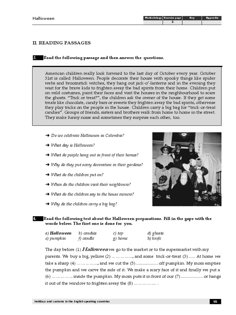 Ii. Reading Passages: Halloween | PDF | Halloween | Trick Or Treating