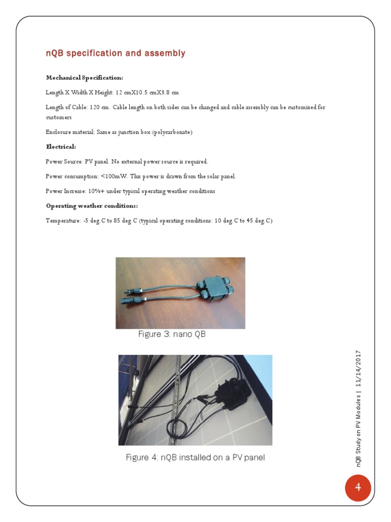 NQB Specification and Assembl y | PDF