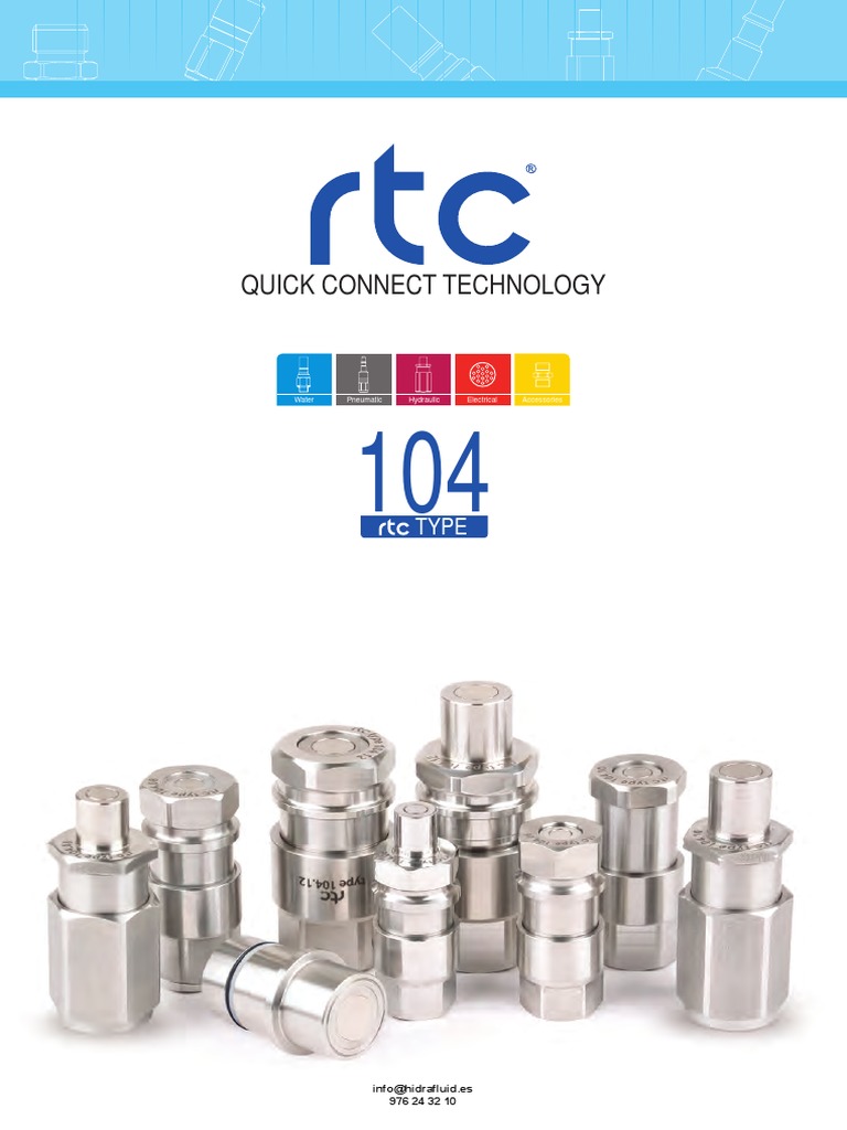 Serie 104 RTC Couplings PDF | PDF | Ac Power Plugs And Sockets | Valve