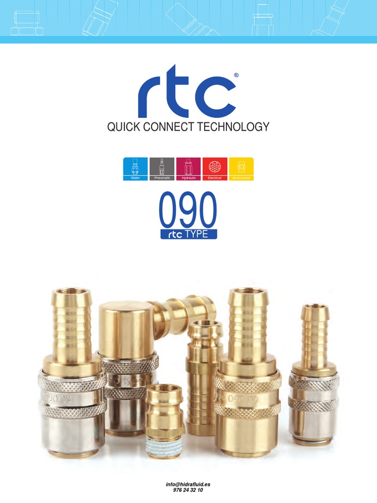 Serie 090 RTC Couplings | PDF | Hydraulics | Gas Technologies