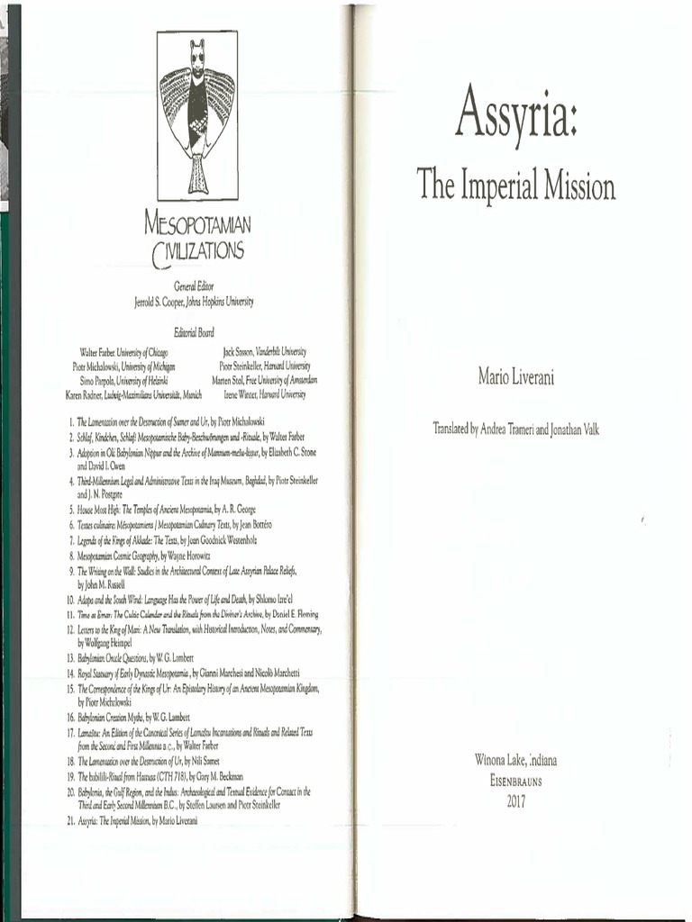 Mario Liverani Assyria The Imperial Mission | PDF