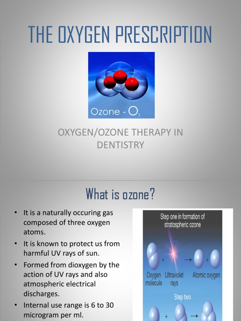 Ozone Therapy in Dentistry | PDF | Ozone | Human Tooth
