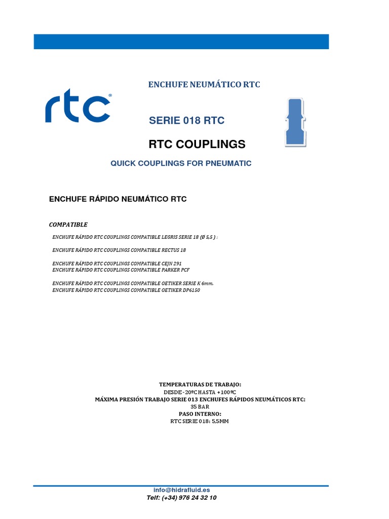 Serie 018 RTC Couplings | PDF | Informática | Tecnología