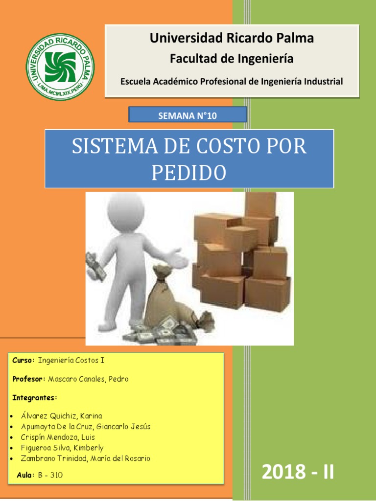 Sistema de Costos Por Pedido | Descargar gratis PDF | Costo | Ingeniería