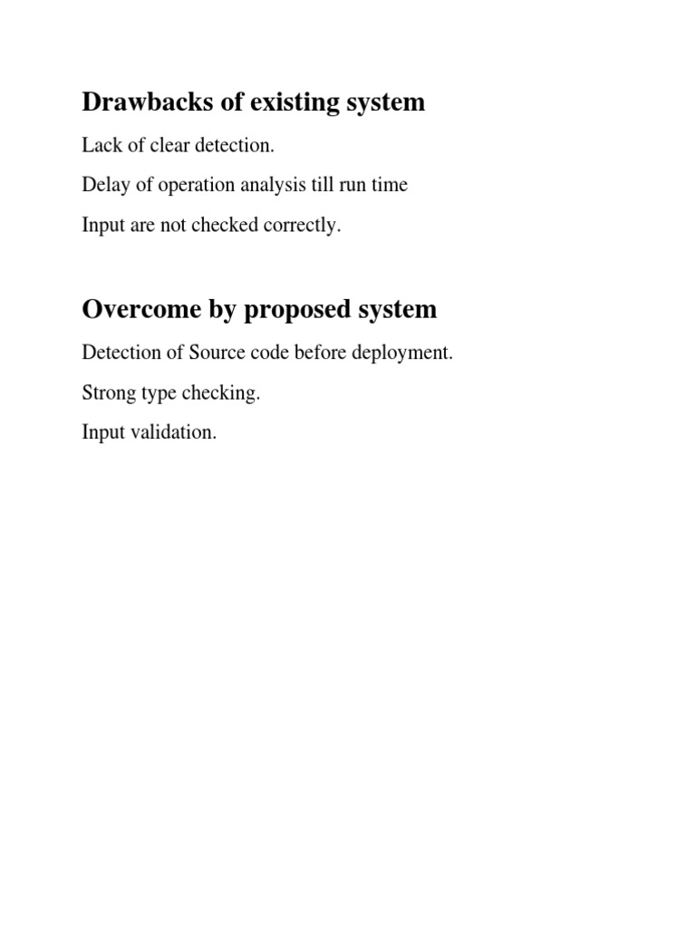 Drawbacks of Existing System | PDF
