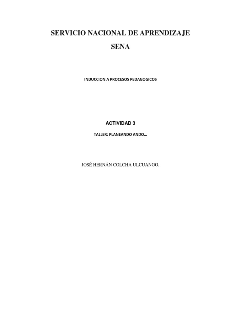 Taller Planeando Ando | PDF | Educación primaria | Maestros