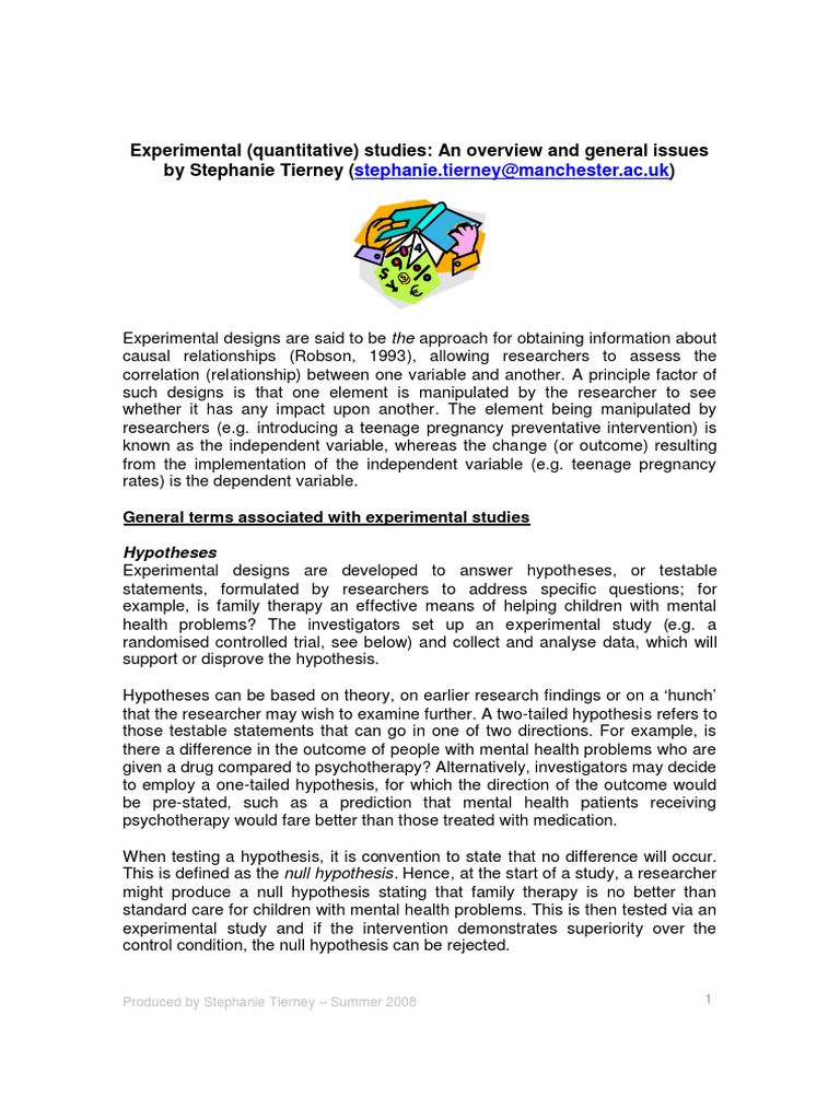 Experimental Studies | PDF | Experiment | Randomized Controlled Trial