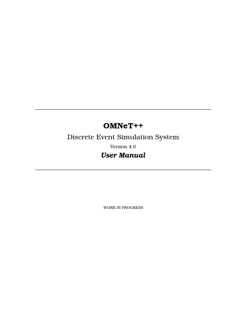 OMNet 4.0 Manual | PDF | Library (Computing) | C++